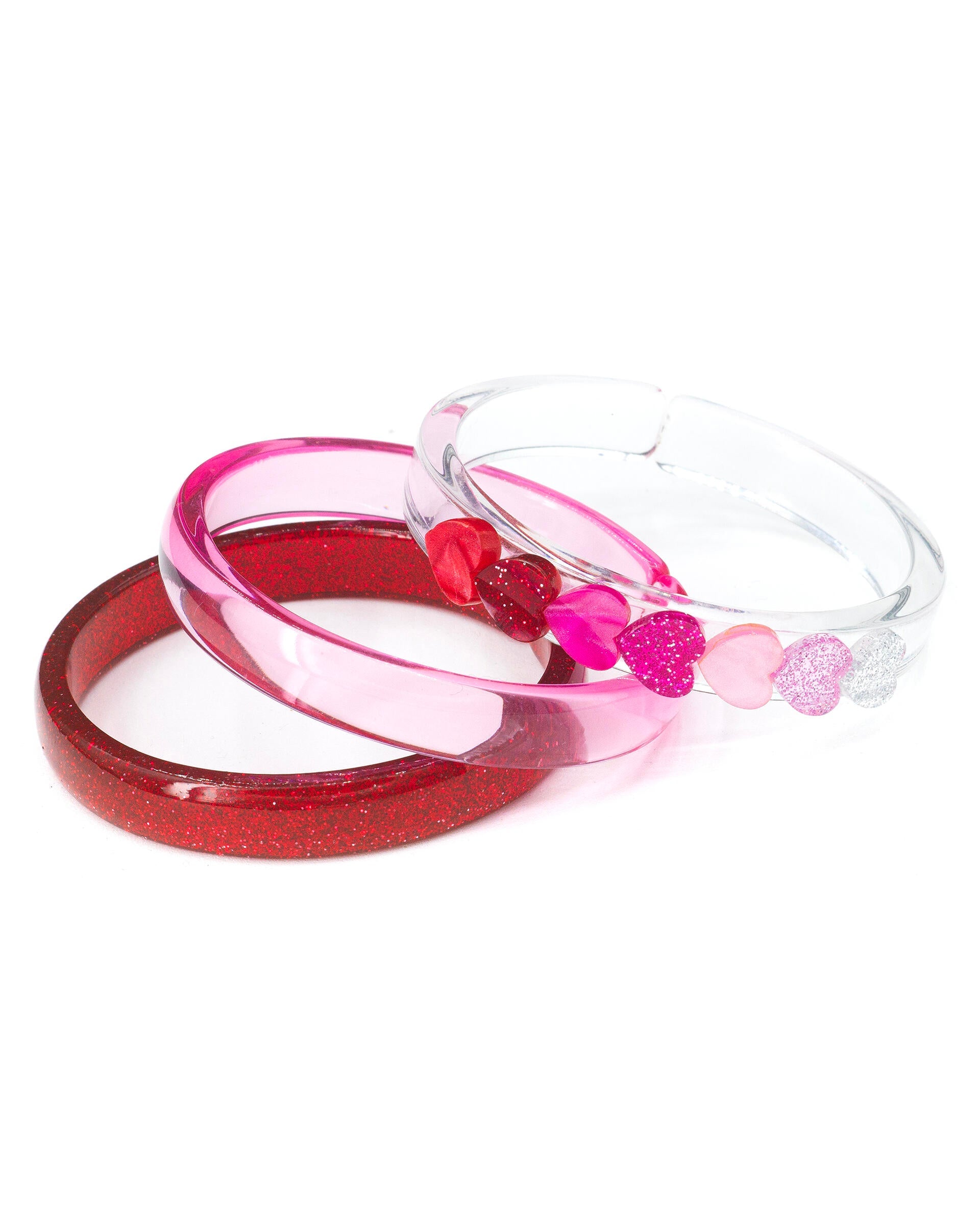 Lilies & Roses Red Hearts Bangles_ BR024-7F – NorthGirls