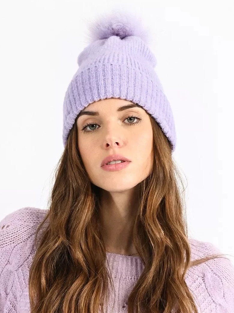 Mini Molly Purple Knitted Studded Hat _B259BH23-0608 – NorthGirls